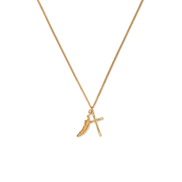 Collana Piuma + Croce Oro | EMANUELE BICOCCHI