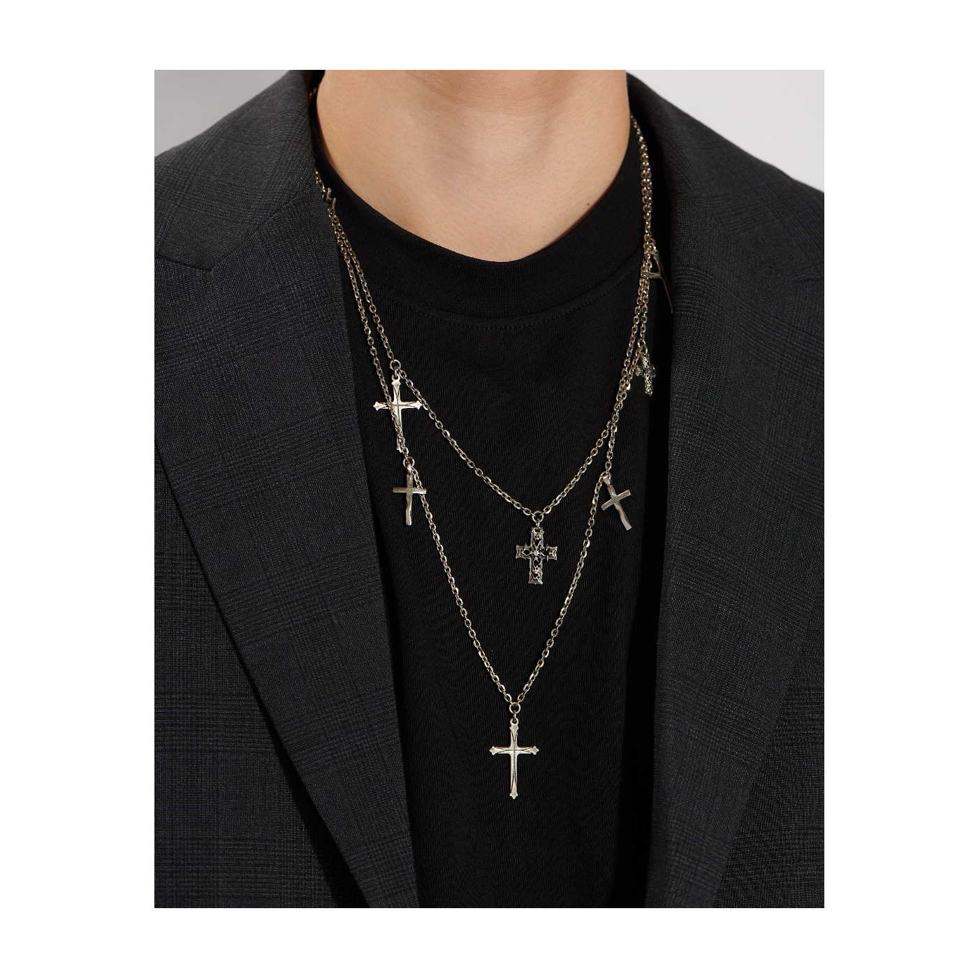CROSSES CHARMS NECKLACE